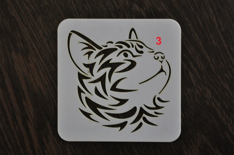 Cat Stencil Cats Stencil Custom Stencil Any Font Any - Etsy