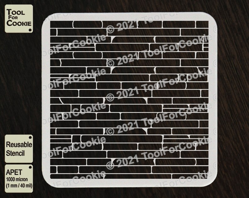 Stone Pattern Stencil - Etsy