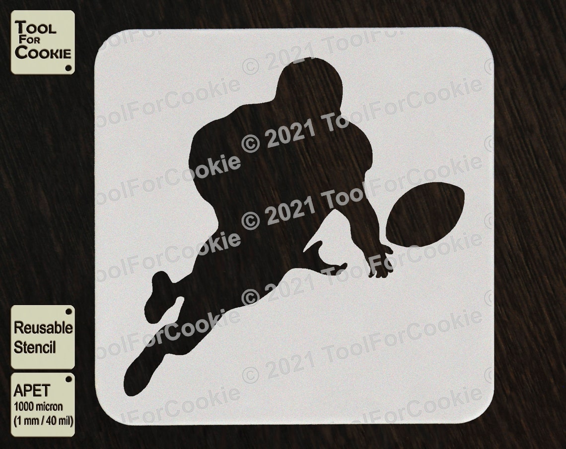 Rugby Player Stencil, American Football Stencil - Etsy