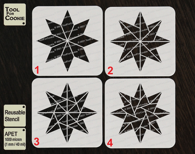 Origami Star Stencil - Etsy