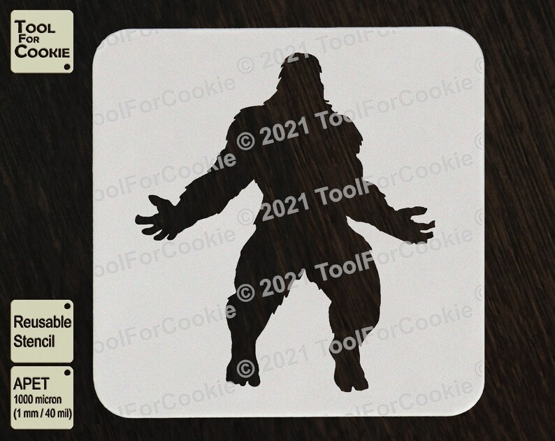 Bigfoot Stencil Sasquatch Stencil - Etsy