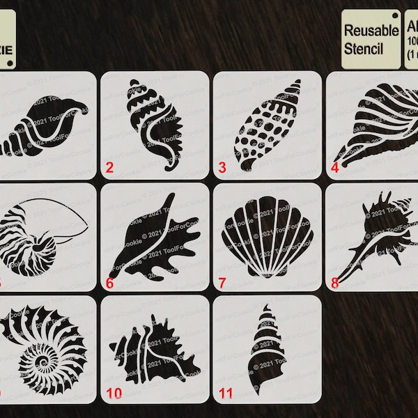 Shell Stencils - Etsy