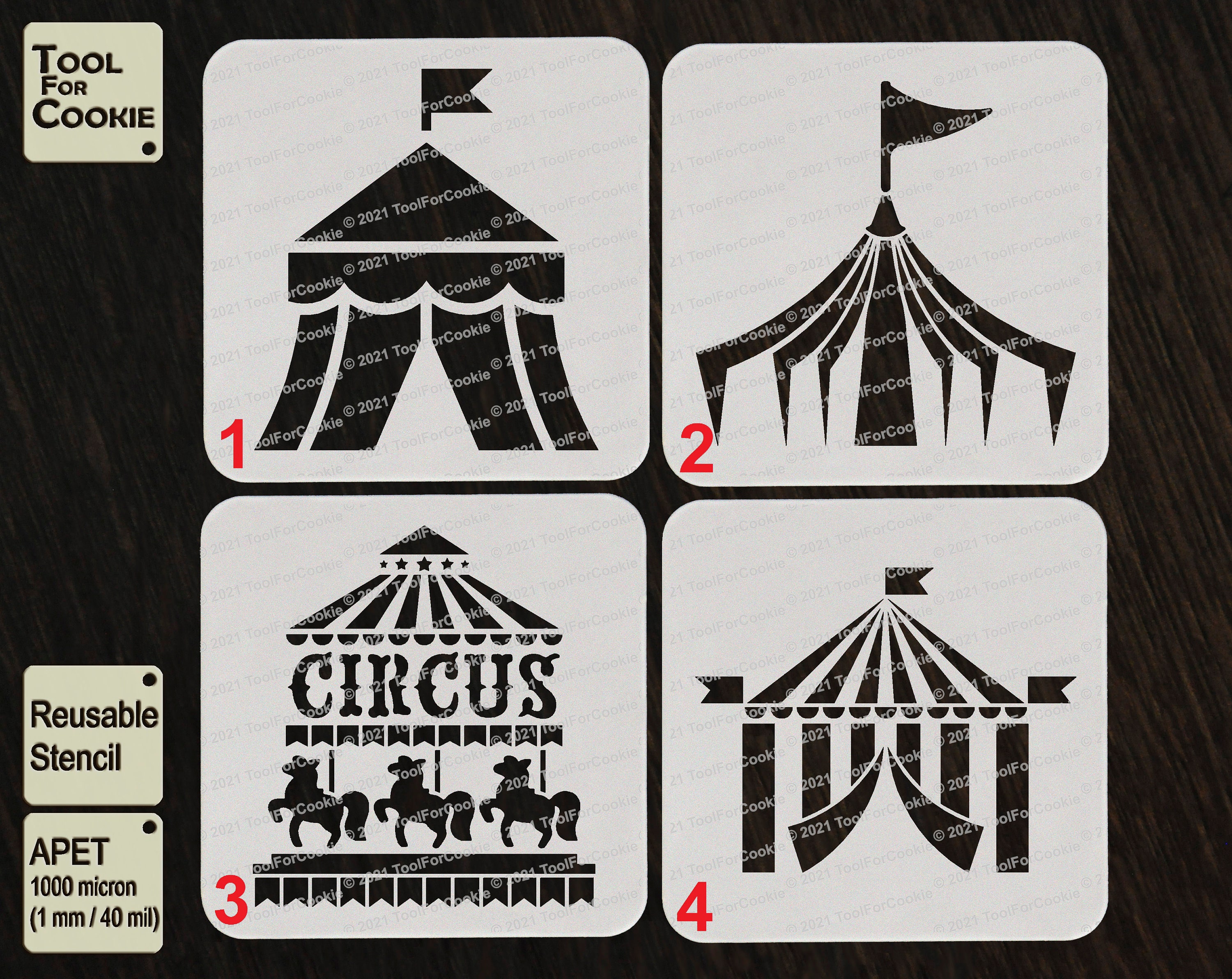 Circus Stencil Circus Tent Stencil - Etsy