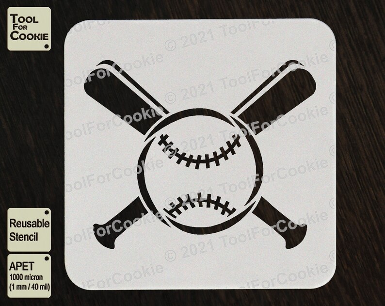 Baseball Symbols Stencil - Etsy