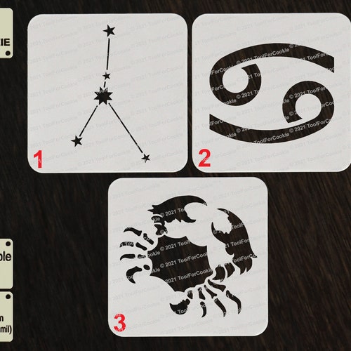 Cancer Zodiac Stencil Astrology Signs Zodiac Sign Bundle - Etsy