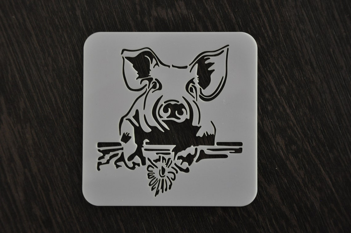Pig Stencil Custom Stencil Any Font Any Design Any Size | Etsy