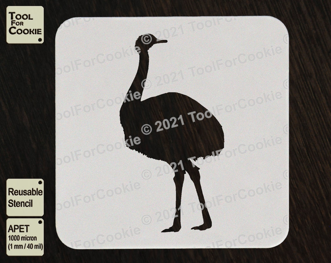 Ostrich Emu Stencil - Etsy