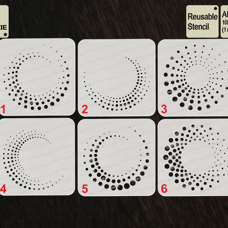 Circular Dots Stencil - Etsy
