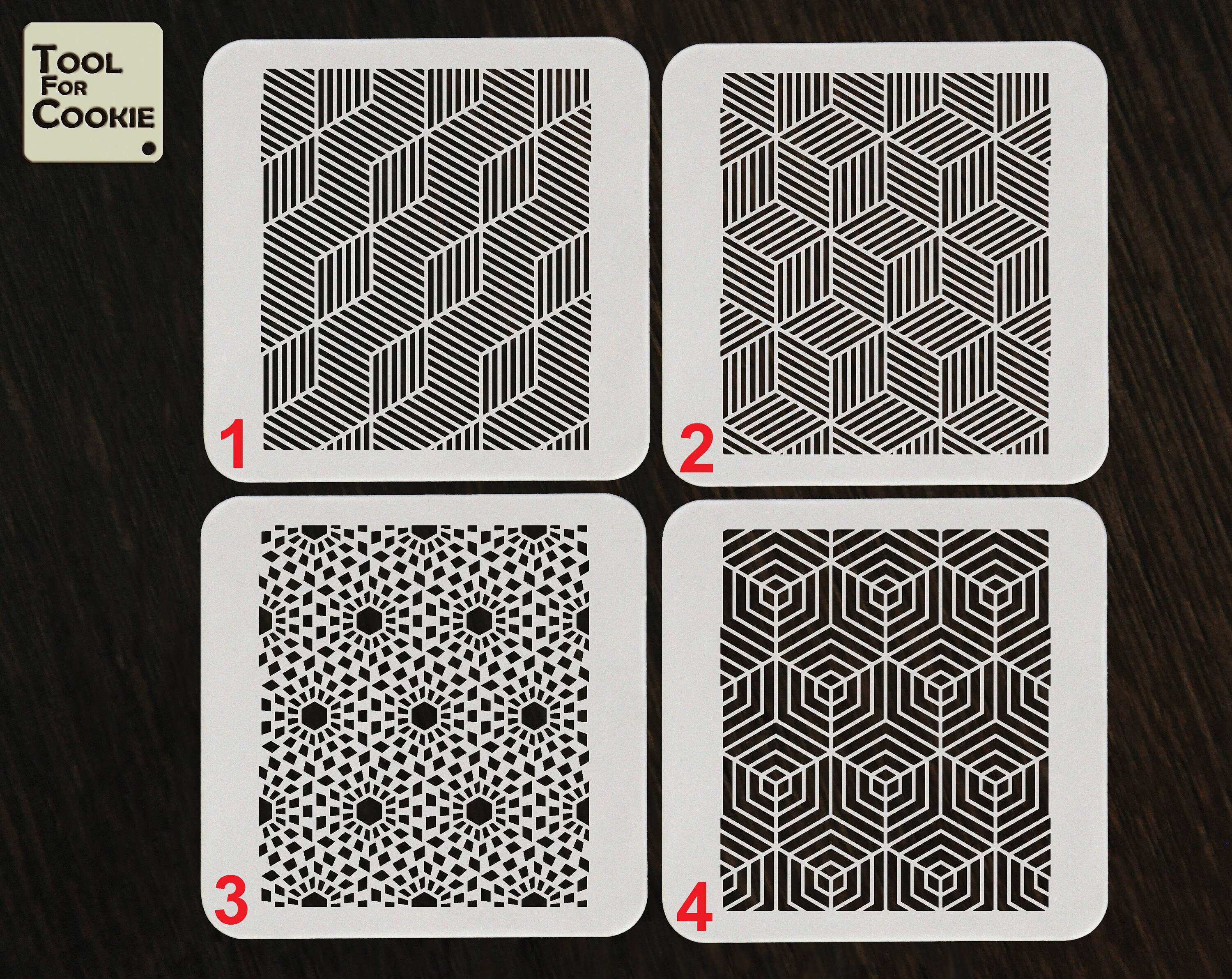 Decorative Hexagon Pattern Stencil - Etsy