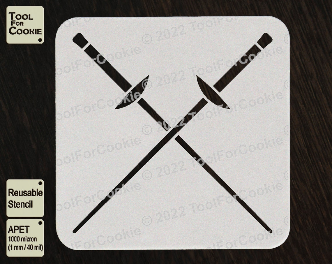 Fencing Stencil Fencing Symbols Stencil - Etsy