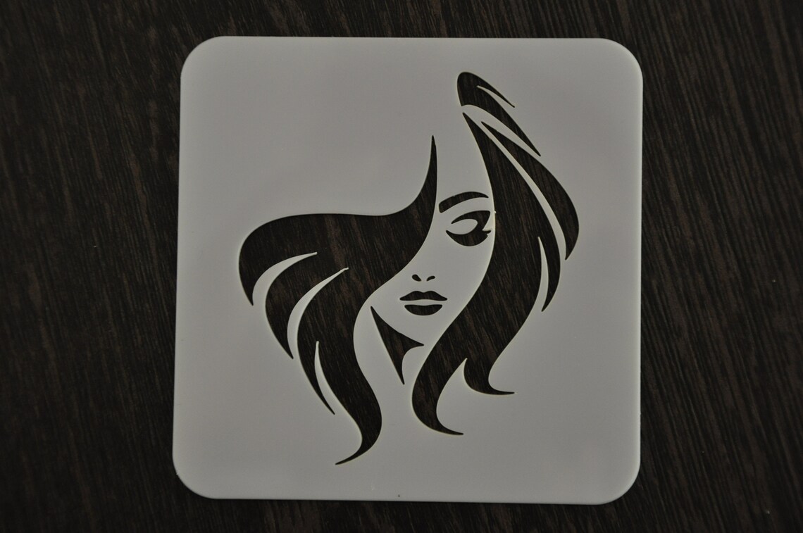 Women Stencil Woman's Face Stencil Custom Stencil Any - Etsy