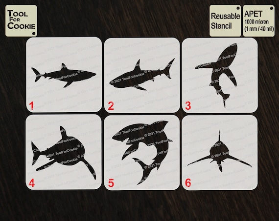 Great White Shark Stencil - Etsy