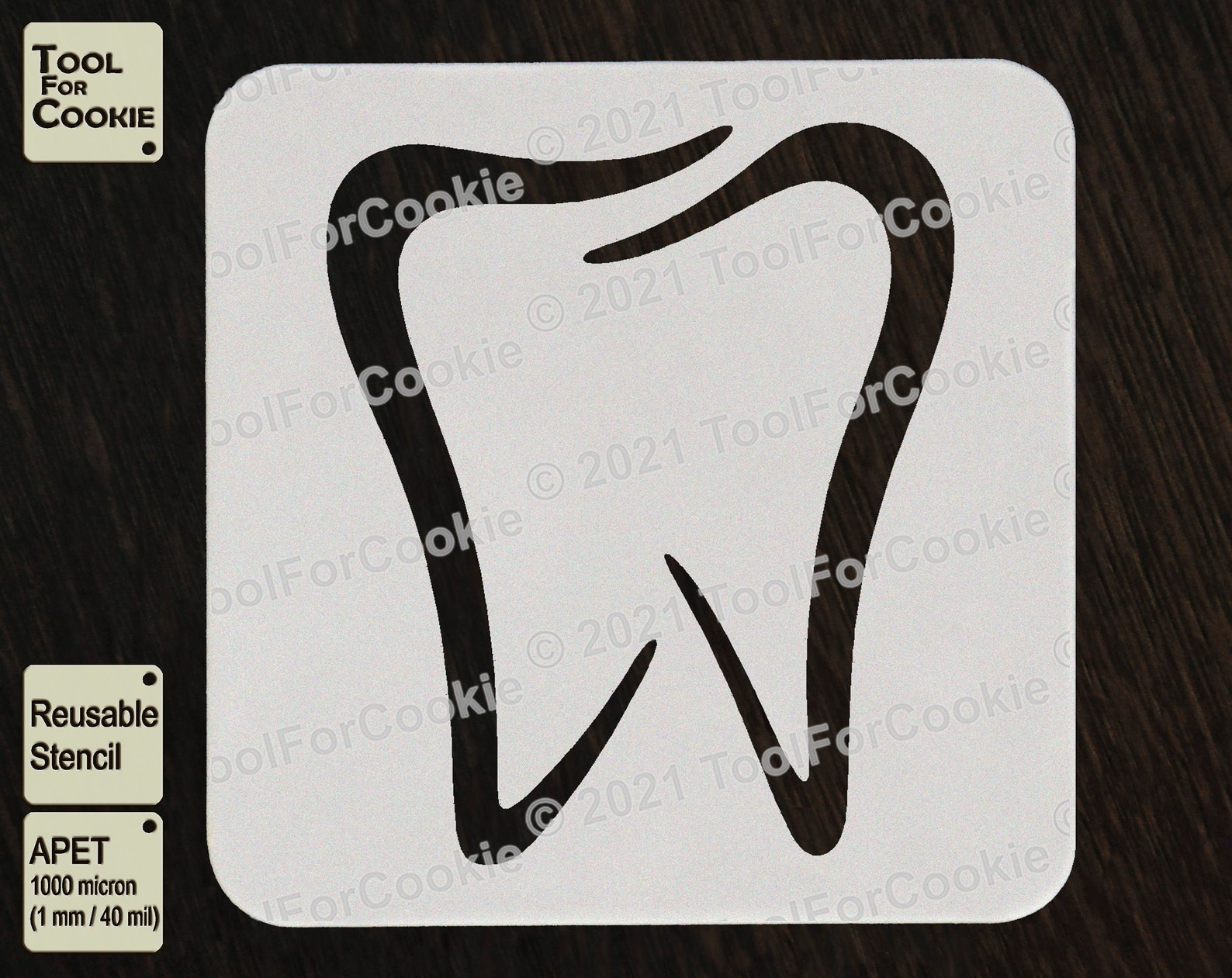 Tooth-shaped Stencil Dentist Stencil | Etsy