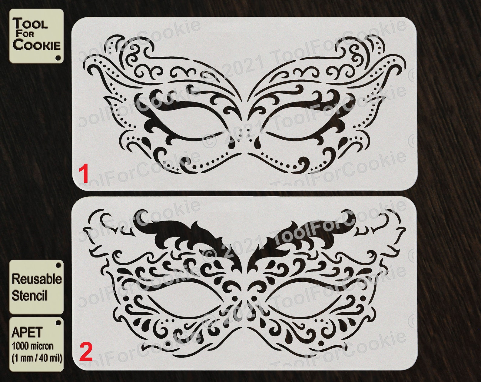 Carnival Mask Stencil, Masquerade Mask Stencil - Etsy