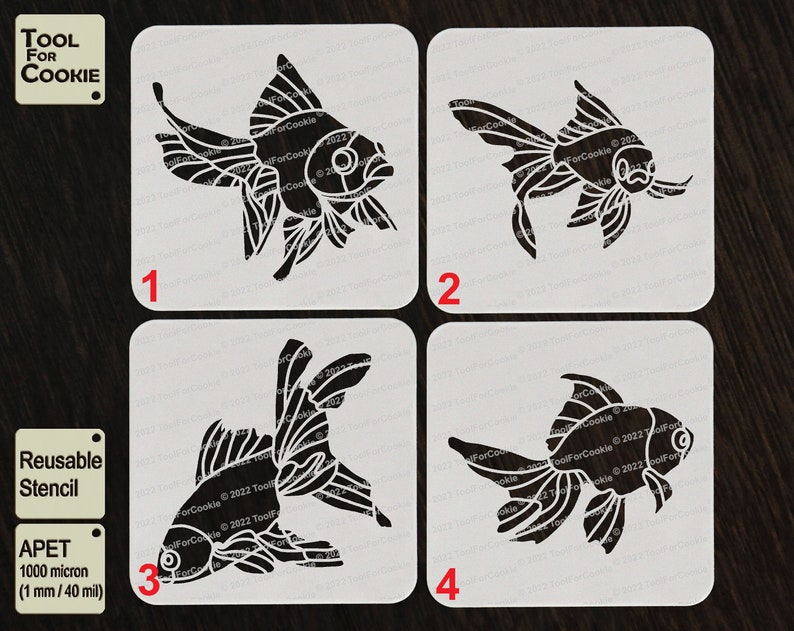 Gold Fish Stencil Fish Stencil Custom Stencil - Etsy