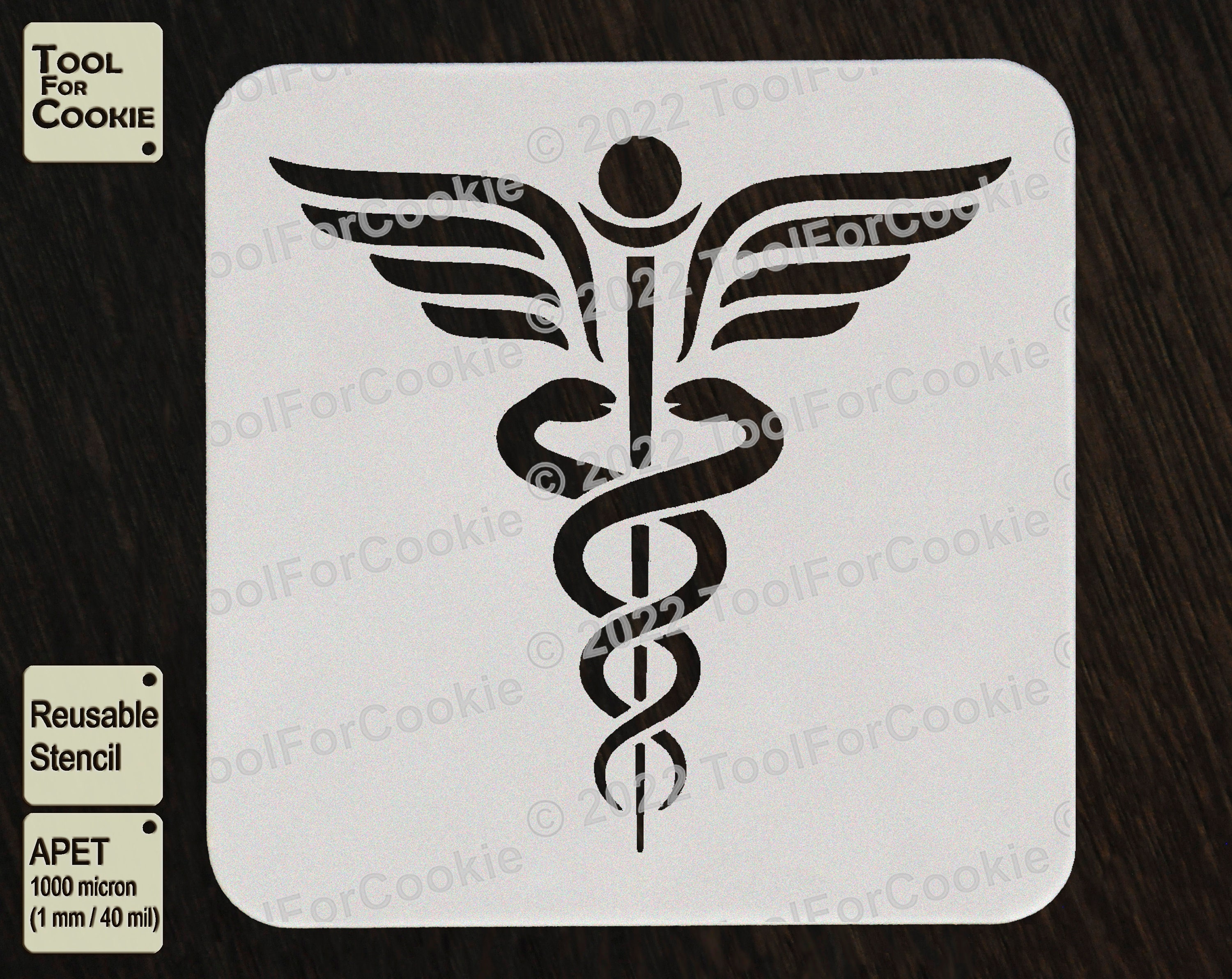 Caduceus Symbol Stencil | Etsy