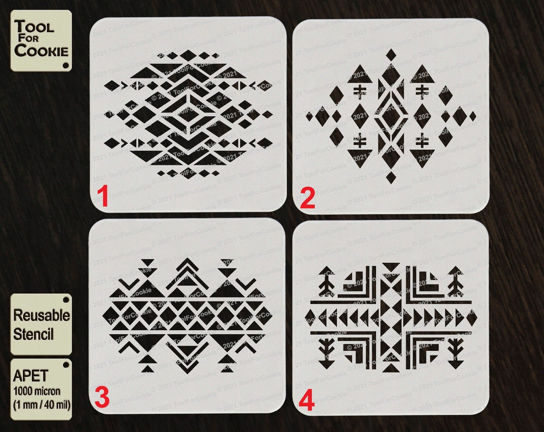 Tribal Aztec Stencil - Etsy