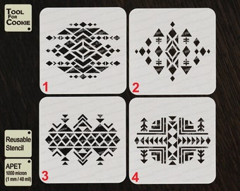 Aztec Tribal Stencil | Etsy