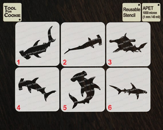 Hummerhead Shark Stencil | Etsy