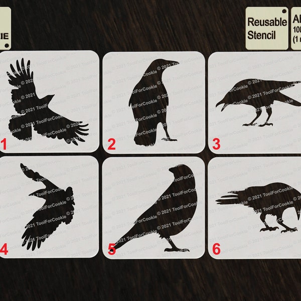 Crow Stencil - Etsy