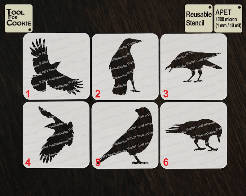 Crow Stencil Raven Stencil - Etsy