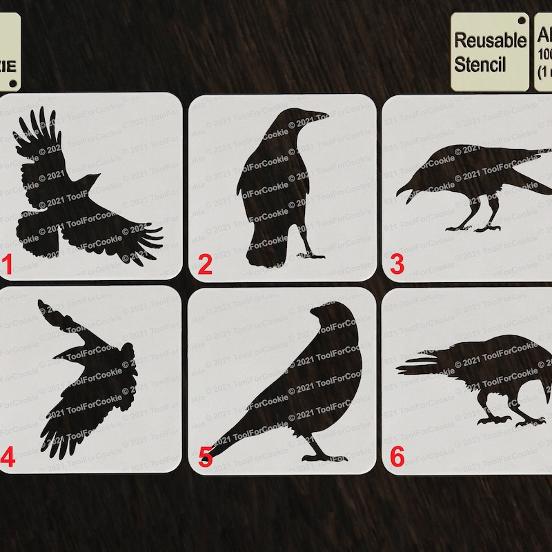 Crow Stencil - Etsy