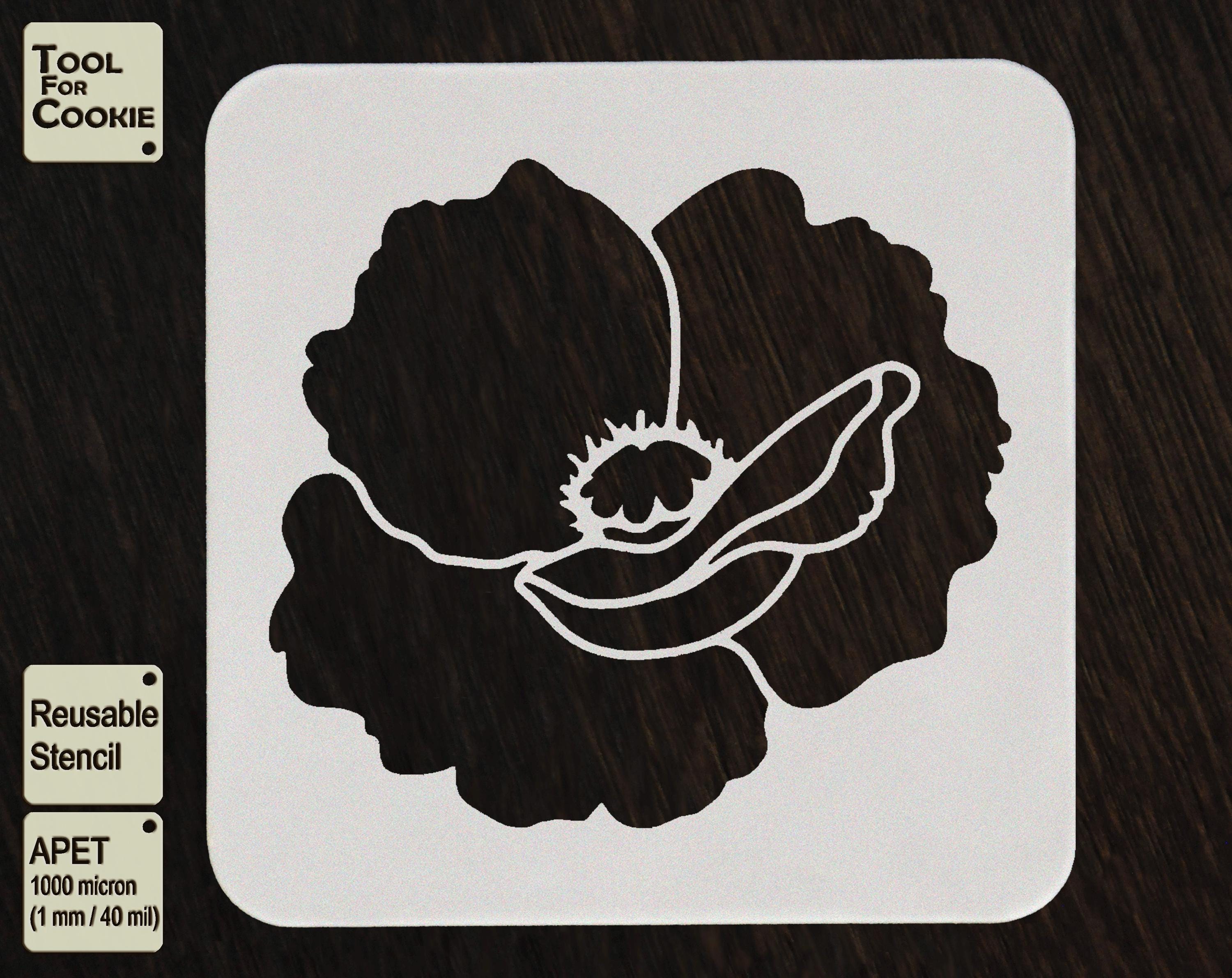 Poppy Flower Stencil, Flower Stencil, Custom Stencil - Etsy