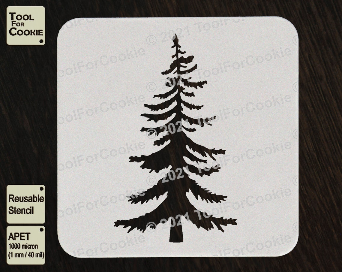 Christmas Tree Stencil Spruce Stencil | Etsy