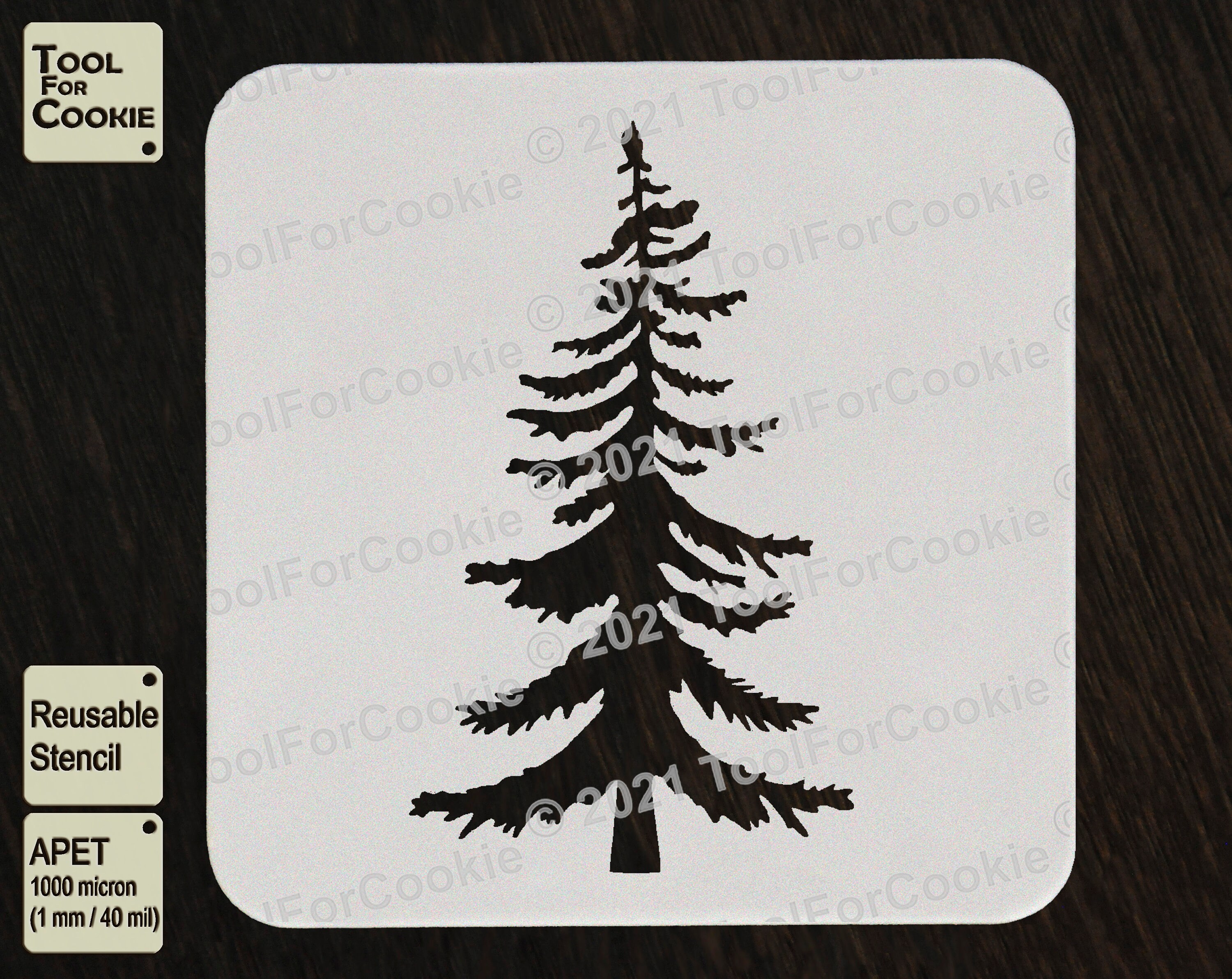 Christmas Tree Stencil, Spruce Stencil - Etsy