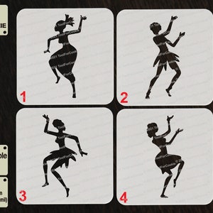 African Tribal Dancer Stencil, African Motives Art - Etsy