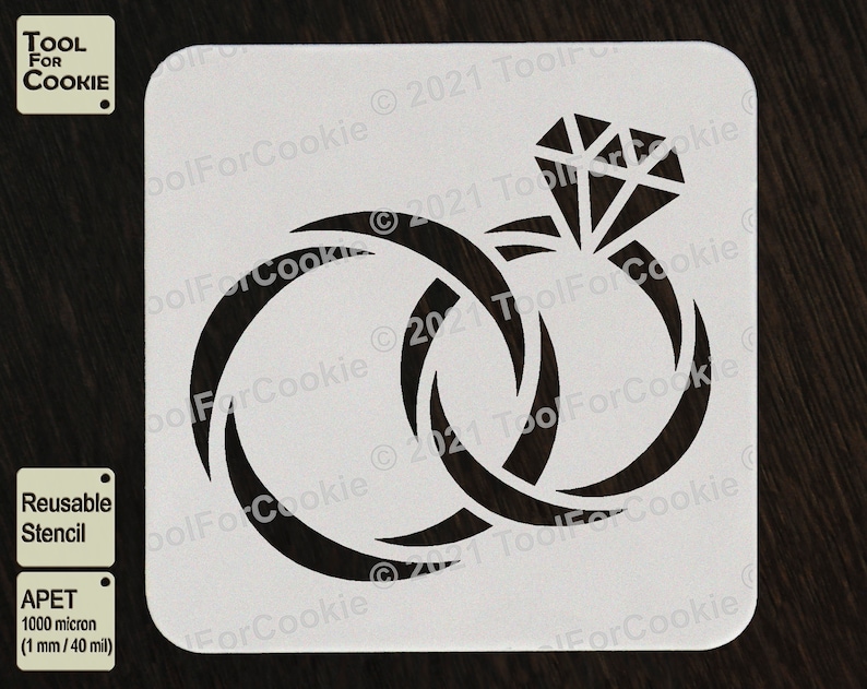 Wedding Ring Stencil | Etsy