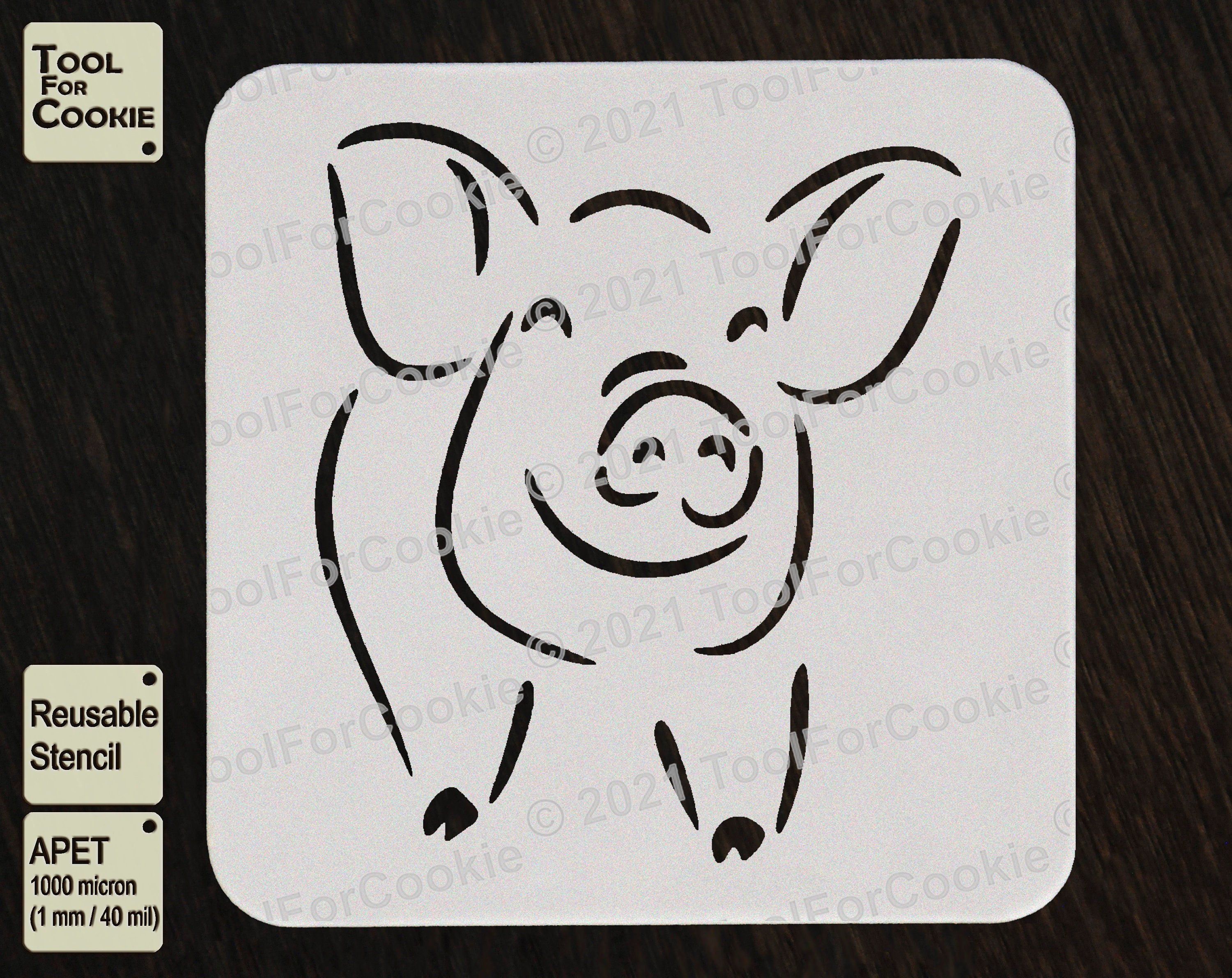Pig Stencil - Etsy