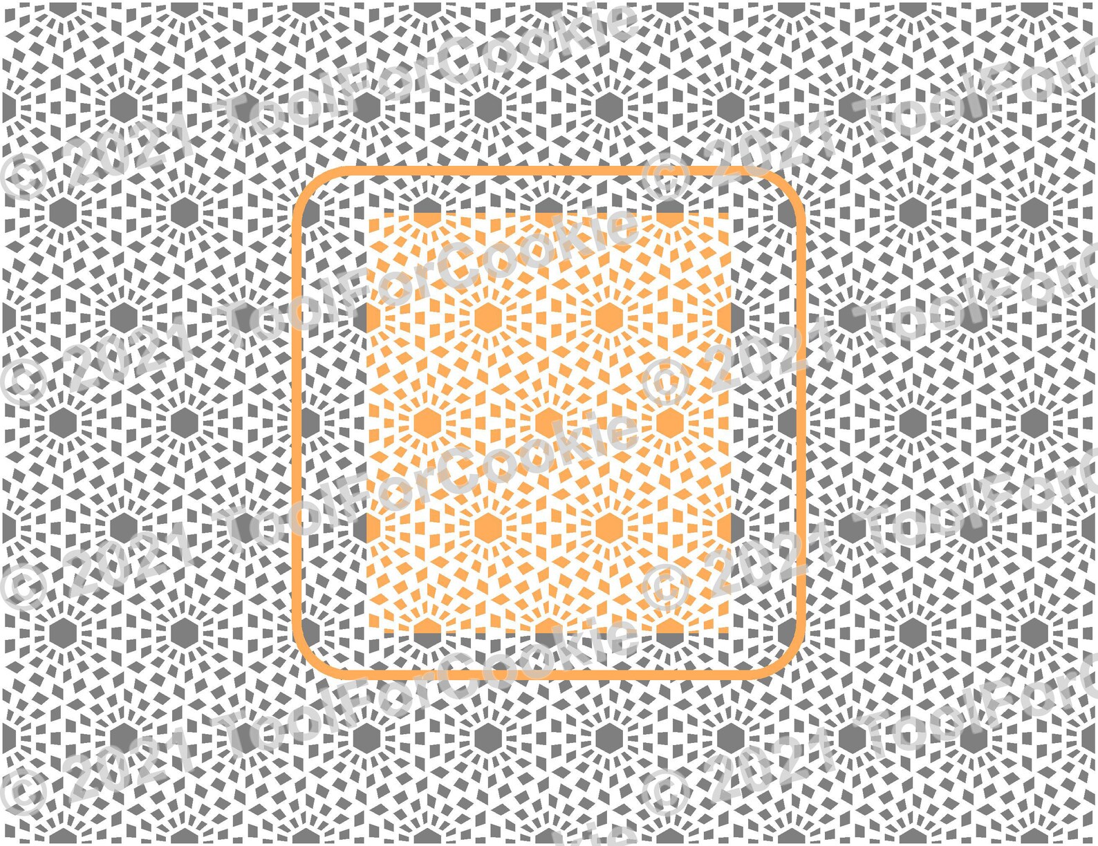 Decorative Hexagon Pattern Stencil - Etsy