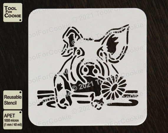 Pig Stencil Custom Stencil Any Font Any Design Any Size | Etsy