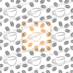 Coffee Beans Stencil - Etsy