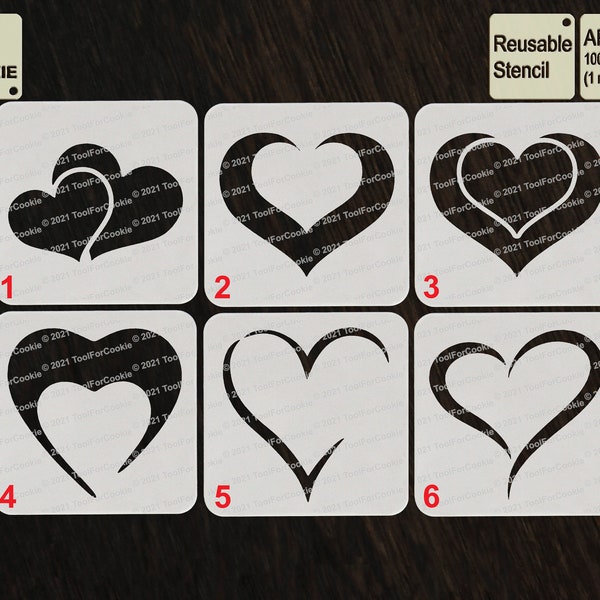 Heart Stencil - Etsy