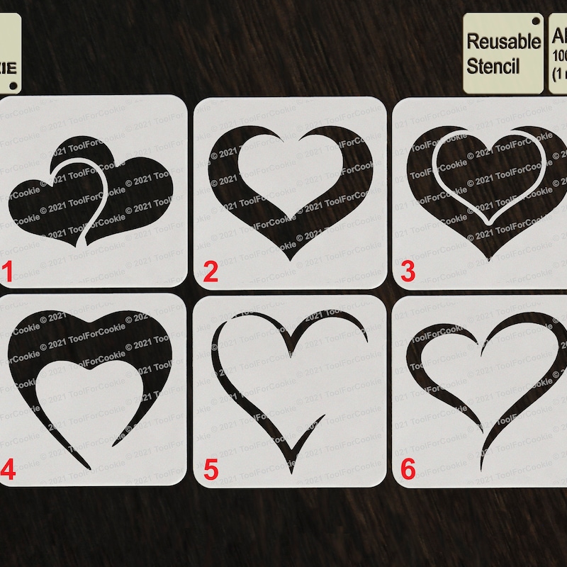 Heart Stencil for Cookies - Etsy