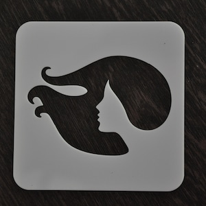 Women Stencil, Woman's Face Stencil, Custom Stencil, Any Font, Any ...
