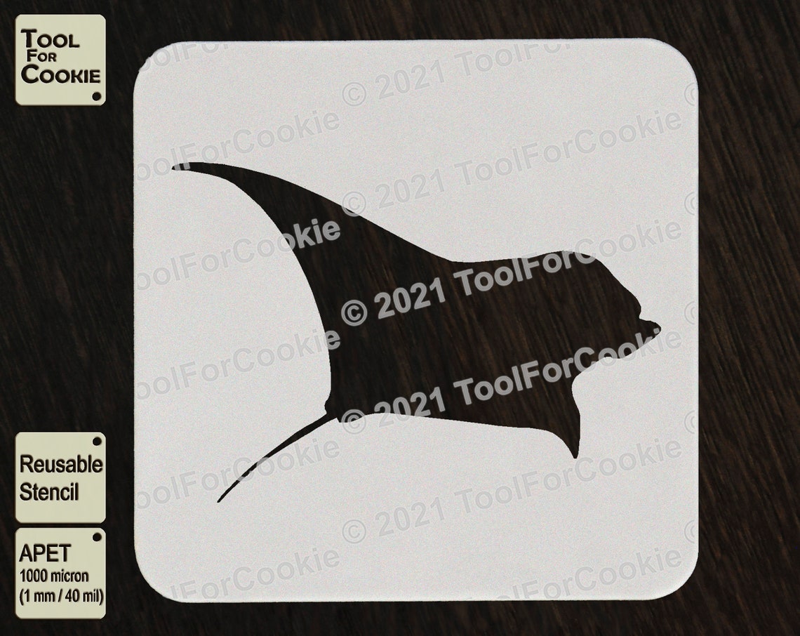 Devil Fish Stencil Devil Ray Stencil | Etsy