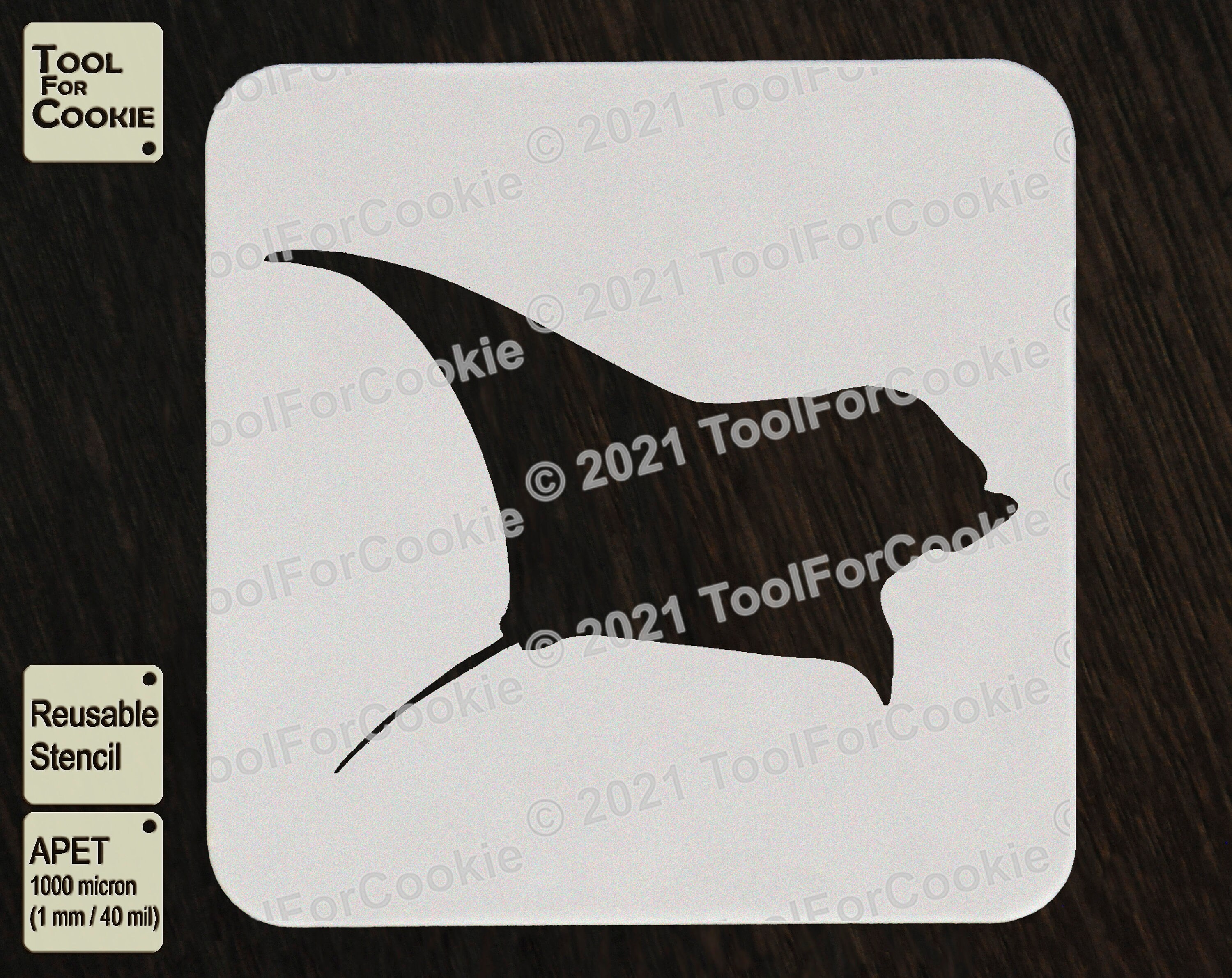 Devil Fish Stencil Devil Ray Stencil | Etsy