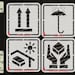 Packaging Symbols Stencil This Way Up, Keep Dry, Protect From Heat ...