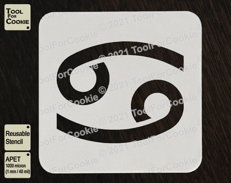 Cancer Zodiac Stencil, Astrology Signs, Zodiac Sign Bundle, Astrology ...
