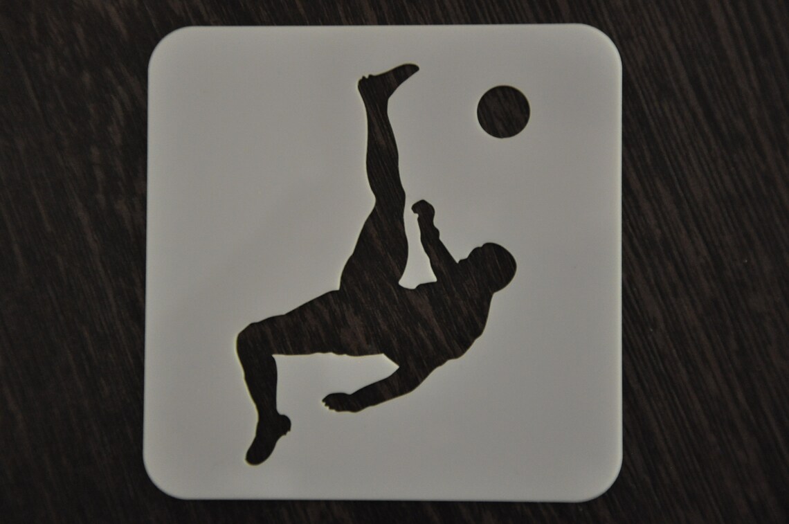 Soccer Player Stencil Football Stencil Custom Stencil Any - Etsy