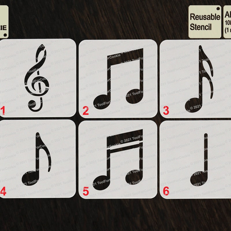 Music Note Stencil - Etsy