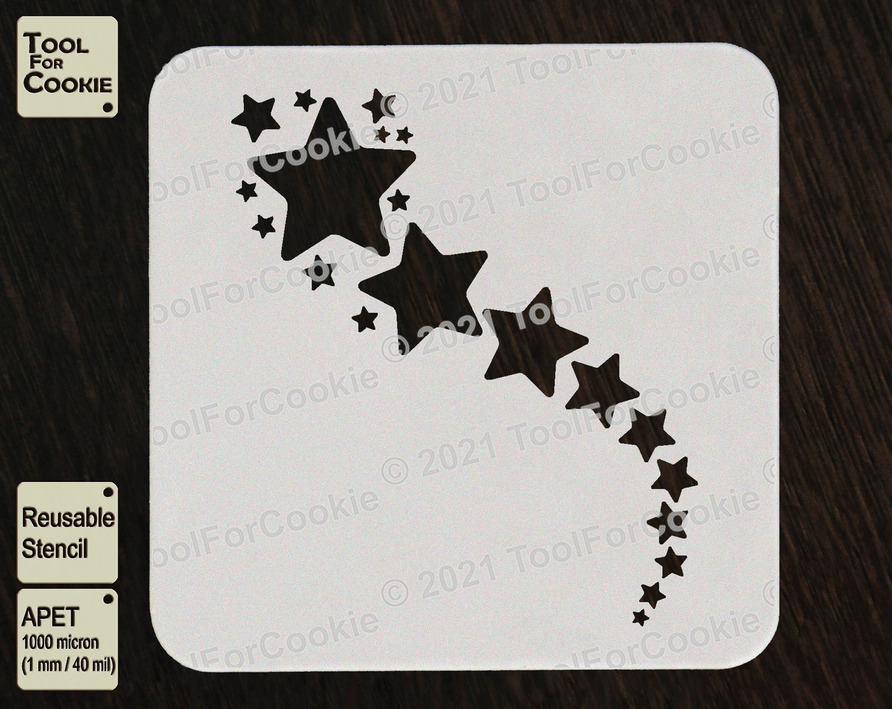 Star Stencil, Stars Pattern Stencil, Custom Stencil, Any Font, Any ...
