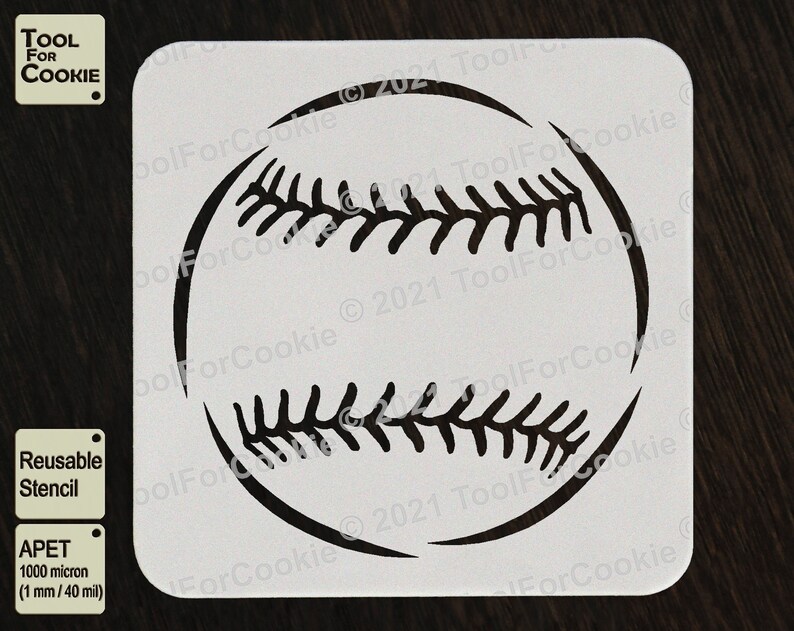 Baseball Ball Stencil - Etsy