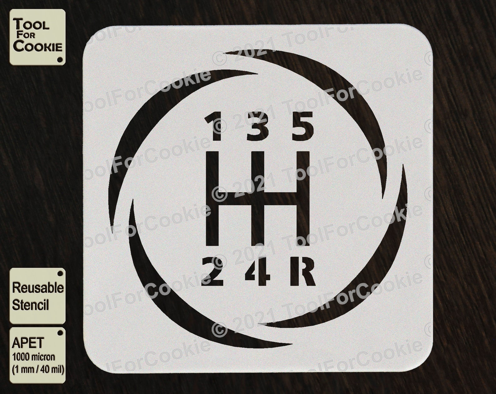 Gear Shifter Stencil - Etsy