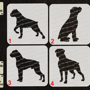Boxer Dog Stencil - Etsy