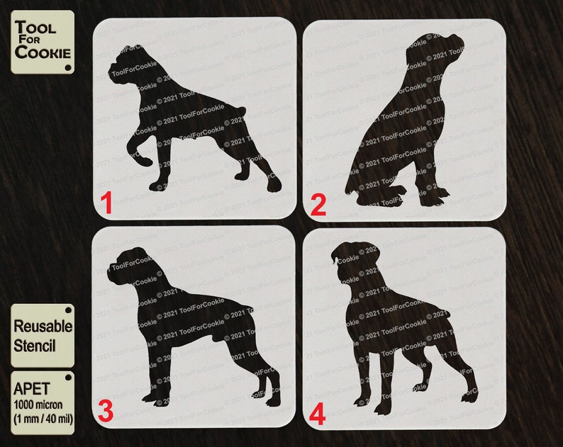 Boxer Dog Stencil | Etsy