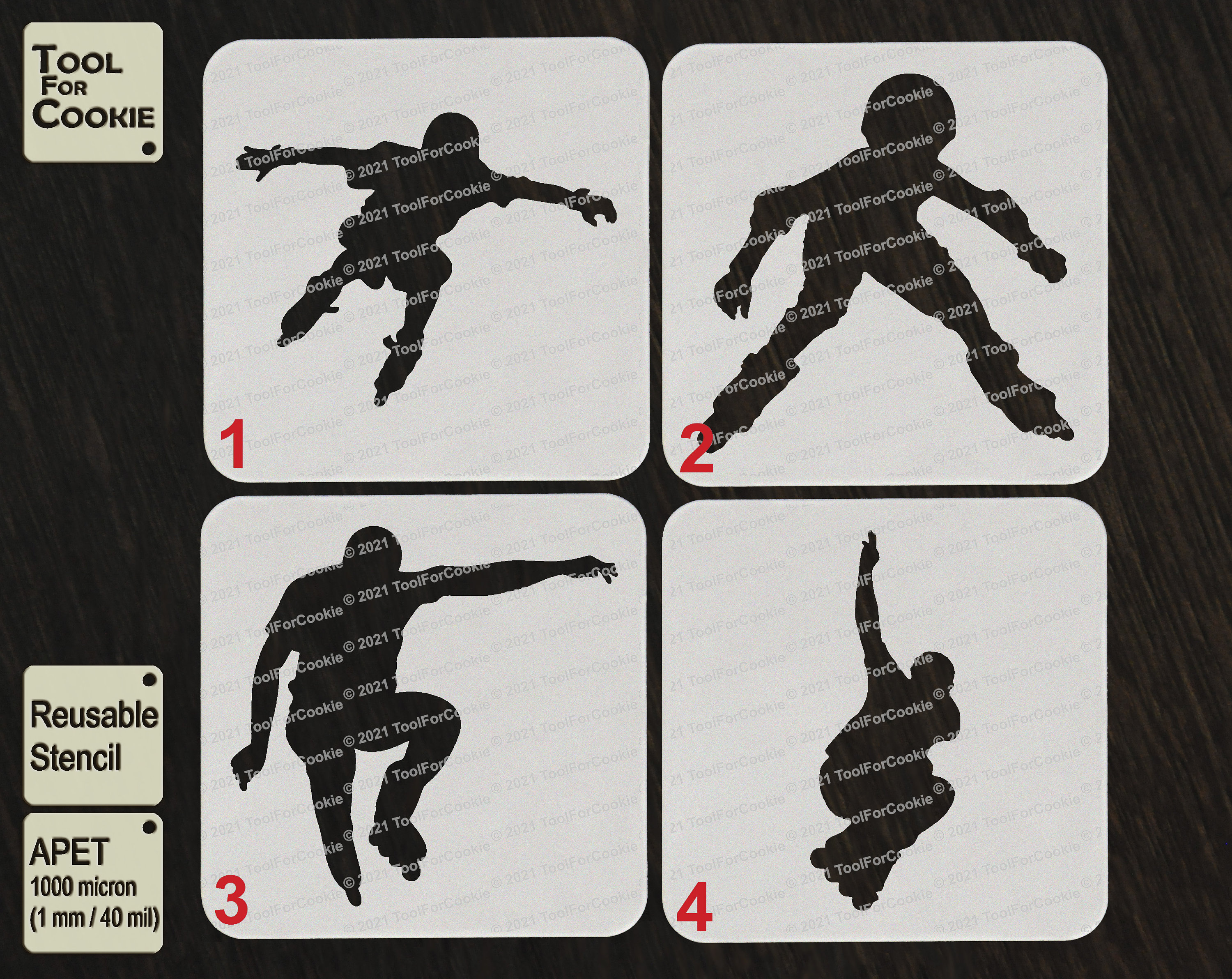 Roller Skating Guy Stencil - Etsy